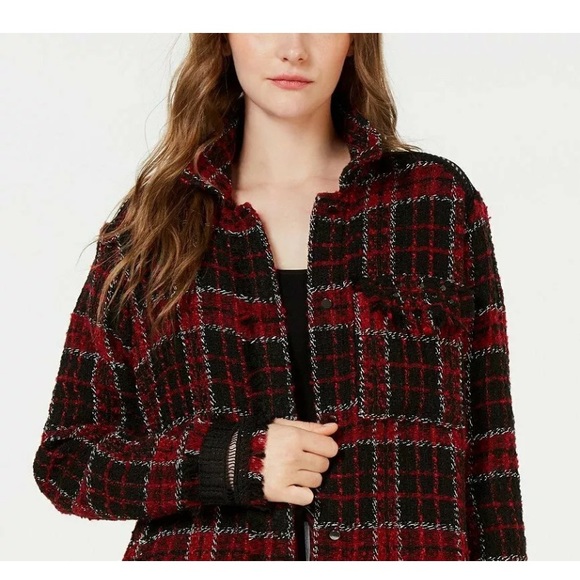 Ginger | Jackets & Coats | Stella Ginger Plaid Lacecontrast Shirt ...